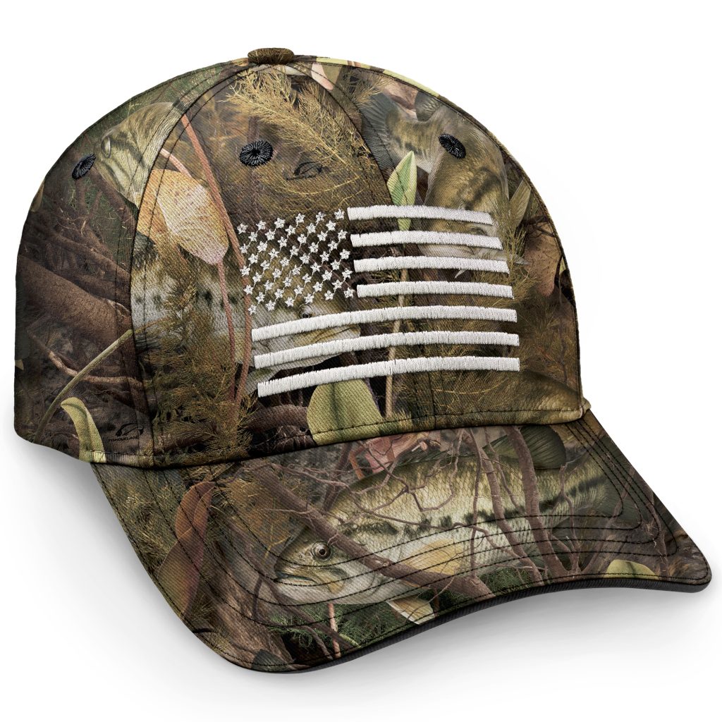 Bassmaster Hat "Kiss My Bass" Camouflage Fishing Hat - Adjustable ...